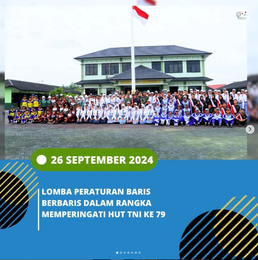 LOMBA PERATURAN BARIS BERBARIS DALAM RANGKA MEMPERINGATI HUT TNI KE-79 - SMKN 1 MEMPAWAH HILIR